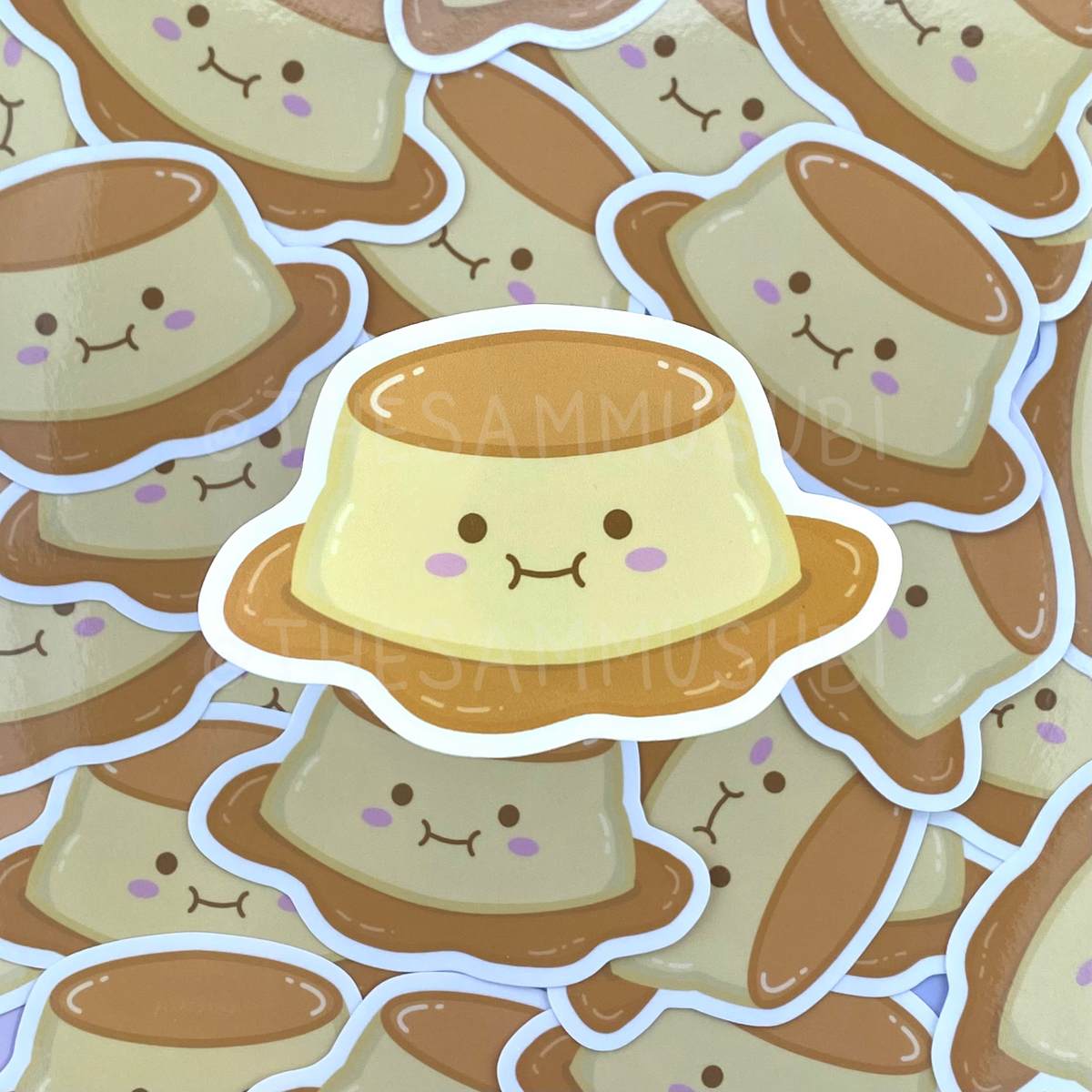 Leche Flan Glossy Vinyl Sticker – The Sam Musubi